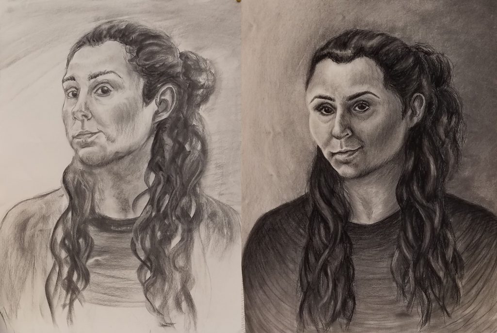 True Mirror Self Portraits from SUNY Art Class | True Mirror